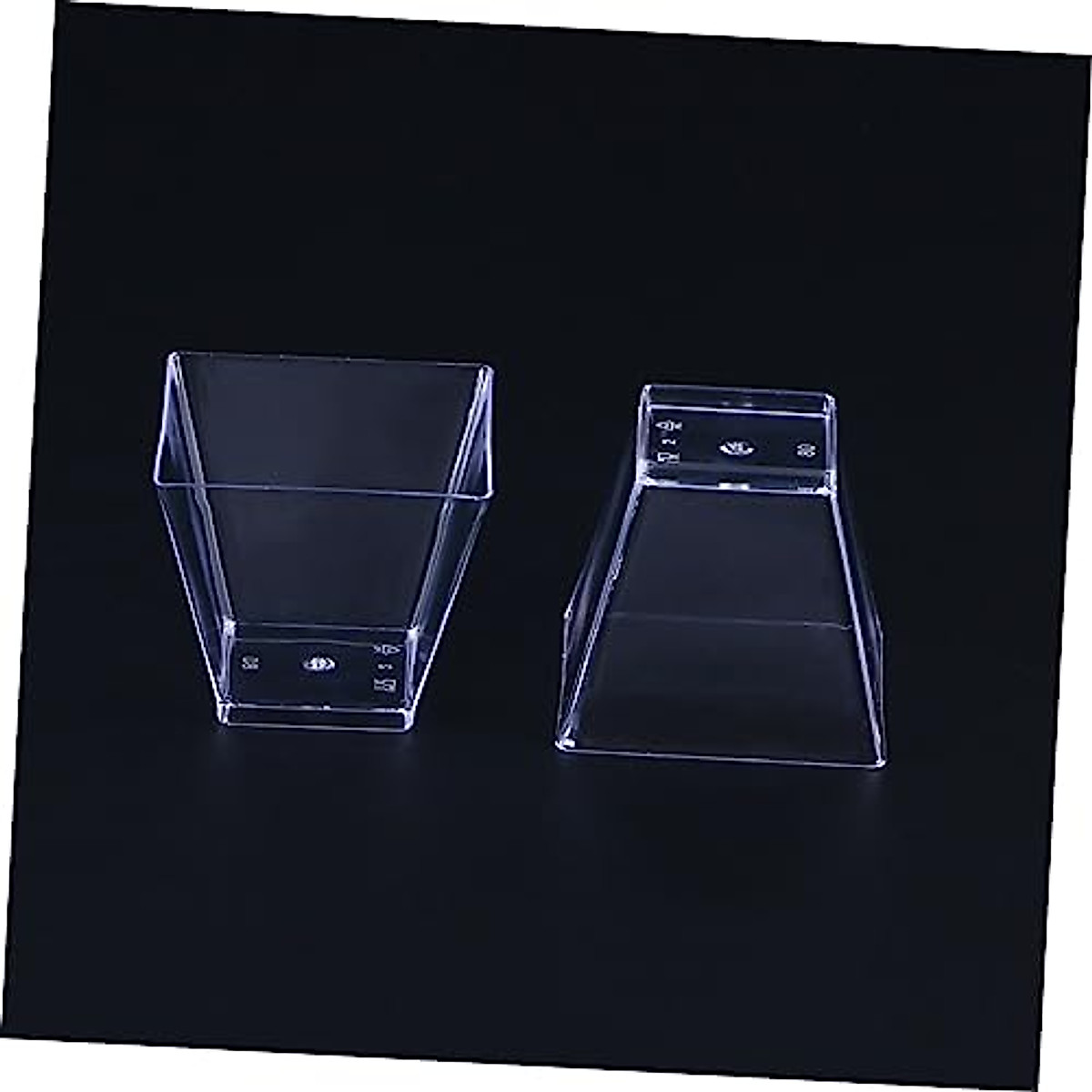 HAKIDZEL 50PCS mini appetizer cups clear cups for party square parfait appetizer cups square tumbler cups disposable snack bowl clear dessert cup mini plastic containers tableware ice cream