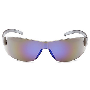 Pyramex Alair Safety Eyewear Blue Mirror Lens Blue Mirror Frame ANSI Z87+