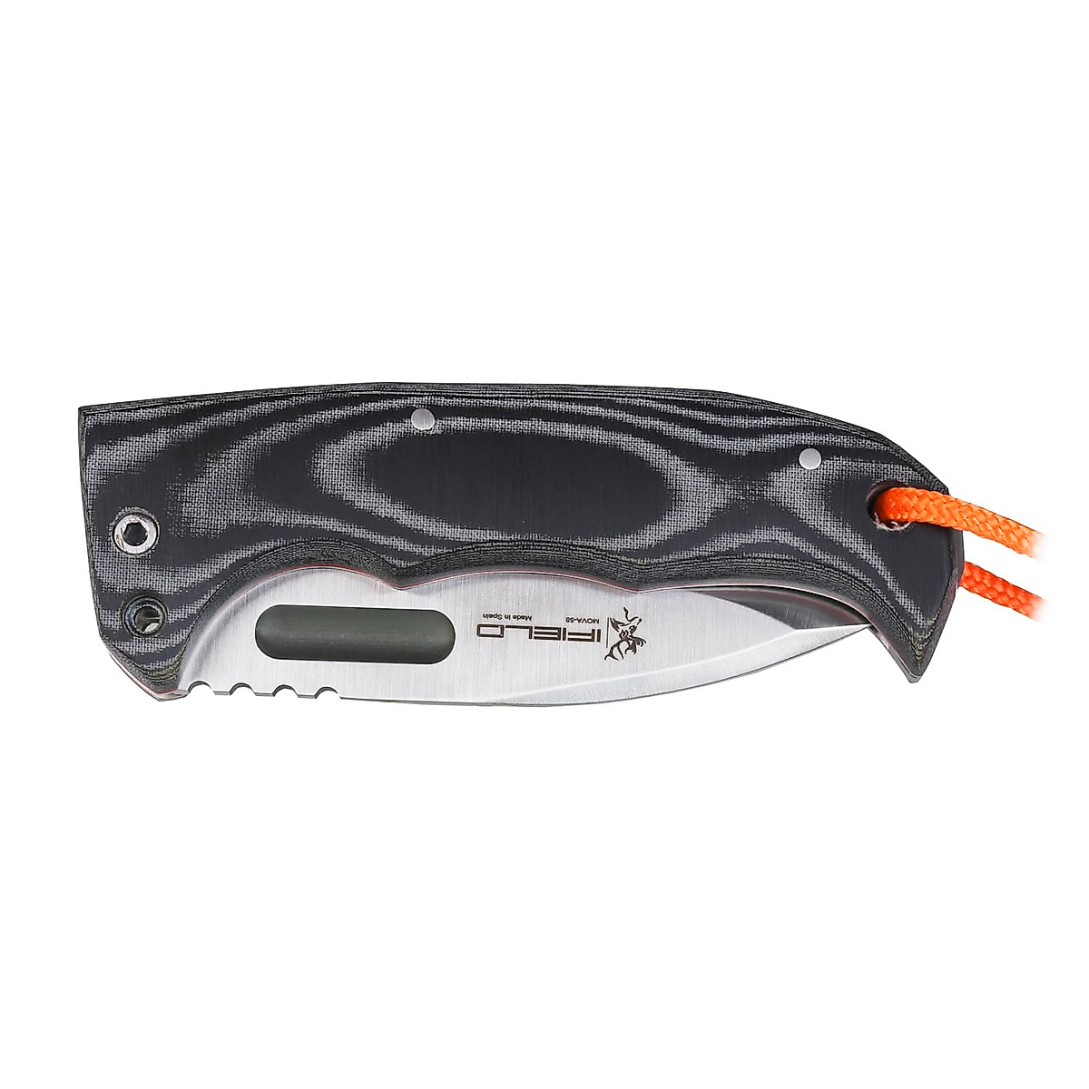 iFIELD Multifunction survival folding knife convertible into a fixed blade knife Workout EL29123, 3.9 inch blade, bolts supporting up to 800 kg of pressure, tool for fishing, hunting and adventure