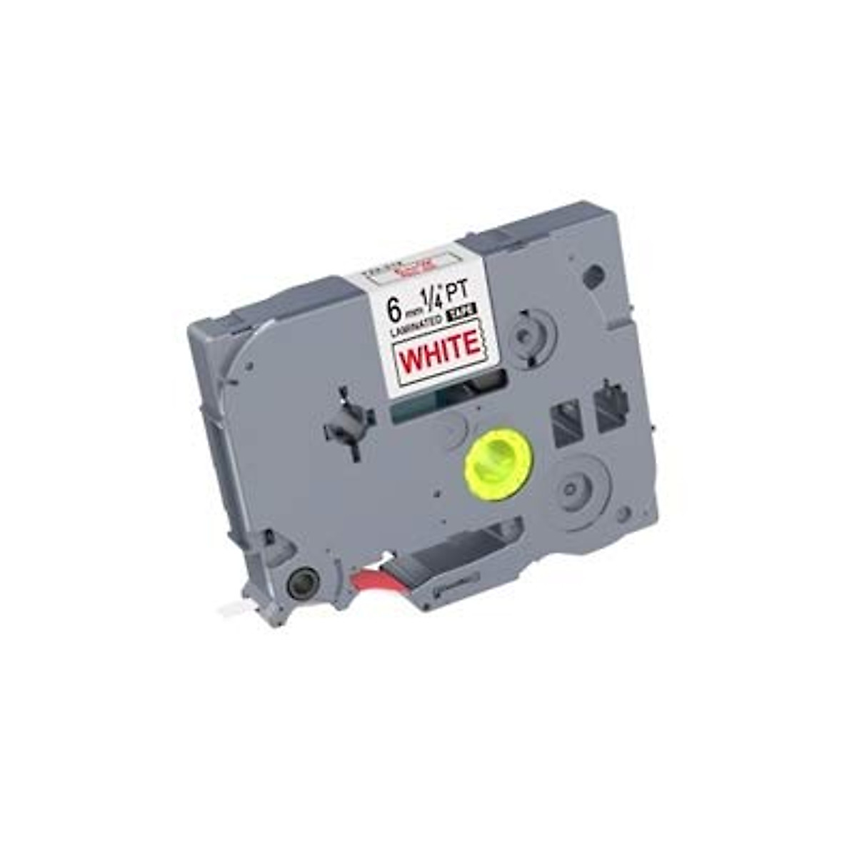 IDIK 1PK Red on White Standard Laminated Label Tape Compatible for Brother P-Touch TZe-212 TZ212 TZe212(6mm x 8m)