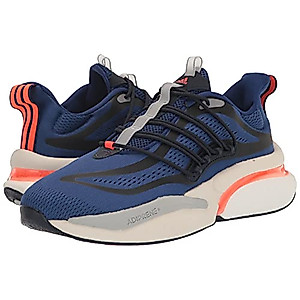 adidas Men's Alphaboost V1 Running Shoe, Victory Blue/Solar Red/Grey, 10.5