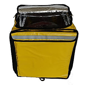 Packir PK-GV: Extendable Food Delivery Rucksacks, Flexible Pizza Takeaway Bags, Delivery Backpacks with Cup Holders,Yellow