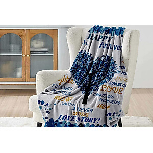 40th Anniversary Blanket Gifts for Him,40th Wedding Anniversary Romantic Gifts for Couple/Parents 40 year Anniversary Blanket for Him,Best 40th Anniversary Blanket for Husband (40th Anniversary)
