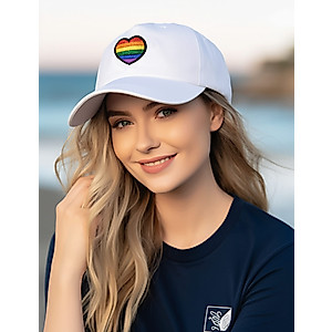 Giavuwn Embroidered Pride Hat LGBT Cap Low Profile Distressed Dad Hat
