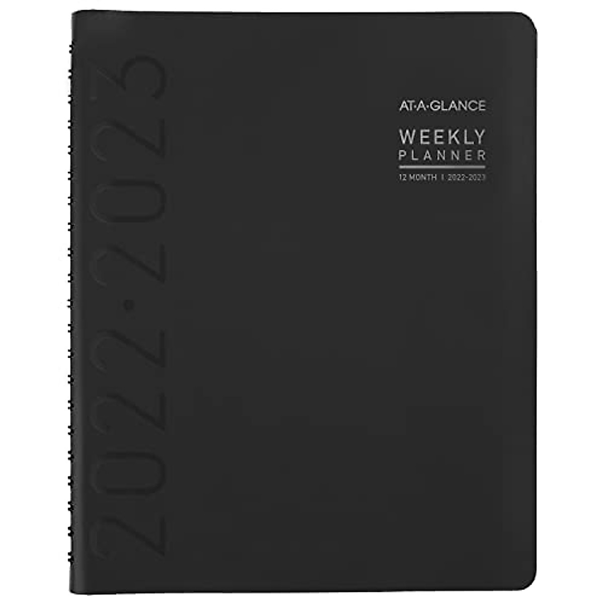 AT-A-GLANCE 2022-2023 Planner, Weekly & Monthly Academic Appointment Book, 8-1/4" x 11", Large, Contempo, Black (70957X05)