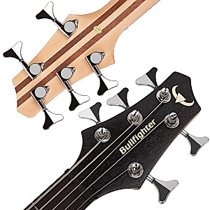 Electric Bass Guitar 5 Strings Full Size P Bass Beginner Kit Black for Starter with Gig Bag, Guitar Strap, and Guitar Cable