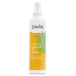 Life-flo Fractionated Coconut Oil Spray, Refined Liquid Coconut Oil for Skin Care, Hair Care, Lightweight Moisturizer, All Skin Types, Hypoallergenic, 60-Day Guarantee, Not Tested on Animals, 8oz