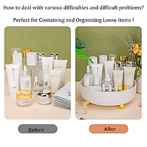Kysren Makeup Perfume Organizer: Bathroom Vanity Countertop Rotating Storage Tray Acrylic Lazy Susan for Dresser Counter