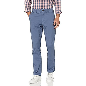 Amazon Essentials Men's Athletic-Fit Washed Comfort Stretch Chino Pant (Previously Goodthreads), Denim, 29W x 32L