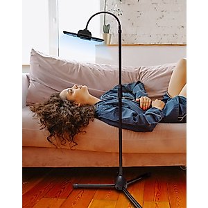 ONE TO FOUR Phone Tripod Stand, 69" Height Adjustable Gooseneck Tablet Floor Stand, Tall Stand with 360 Swivel, Extended iPad Stand Holder for All Mobile Phones, Tablet, iPhone, iPad (3.5-12.5in)