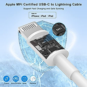 3 Pack iPhone 14 13 12 11 Fast Charger, [Apple MFi Certified] 20W iPhone USB C Charger Block with 6FT USB C to Lightning Cable for iPhone 14/14 Pro/14 Pro Max/14 Plus/13 12 11 Pro Max/XS/XR/X/8, iPad