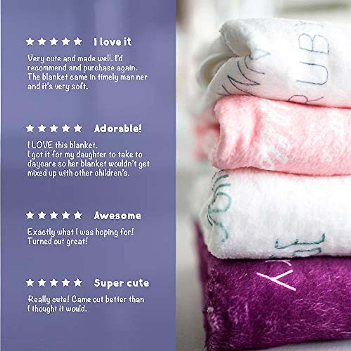 Personalized Baby Blanket with Name – Extra Soft, Premium Quality Baby Blanket for Girls and Boys with Customized Name Dyed Into Fabric – Fade-Proof, Machine-Washable (Skylar Pink)