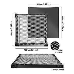 Honeycomb Working Table, The Accessories for Laser Cutter, for Fast Heat Dissipation and Desktop-Protecting, Compatible with All Laser Cutter, 15.7"x 15.7"x 0.86"