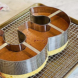 Ateco Extra Large Number Cake Mold and Cutter, 2, 11-inches Tall, Silver