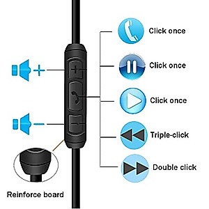 Replacement Audio Cable Cord for Bose QC25, QC35, QuietComfort 25, QuietComfort 35, On-Ear 2,OE2,OE2i Soundlink/SoundTrue Headphones Inline Mic/Remote Control – Black