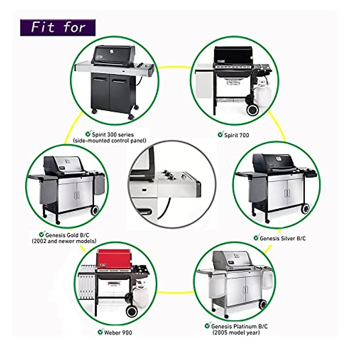 Leship 22.5" Flavorizer Bars Replace for Weber 7536 65903 Spirit 300 Series E310 E320 S310 S320,Spirit 700 Weber 900,Genesis Silver B C Genesis Gold B C Platinum B C Gas Grills