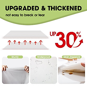 Pureegg Premium Disposable Table Cloth - 10 Pack, 54 x 108 Inch Table Cloths for Parties, Decorative Tablecloths for Rectangle Tables, White Plastic Table Cover, Leakproof & Sturdy, White