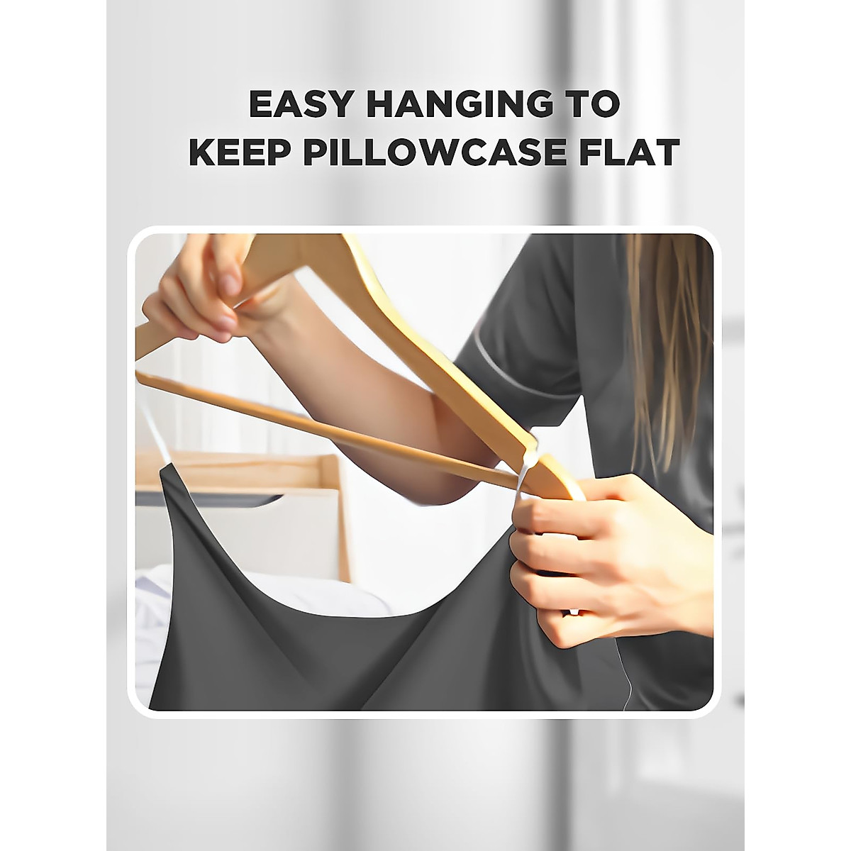 Mulberry Silk Pillowcase for Hair and Skin, SGMSILK 22 Momme Natural Silk Pillow Cases with Zipper, 6A Soft and Smooth Single Sided Pure Silk Pillow Cover (Dark Gray, Queen 20"x30")