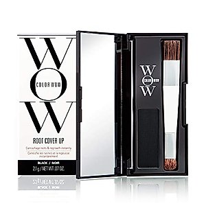 Color Wow Root Cover Up, Black – Instantly cover greys + touch up highlights, create thicker-looking hairlines, water-resistant, sweat-resistant - No mess multi-award-winning root touch up