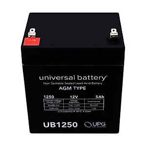 Universal UB1250 D5741 SLA Battery 12V/ 5AH .187 Tt