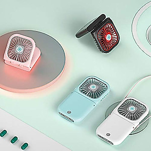 FRIDG USB Rechargeable Cooling Fan Portable Hanging Neck Mini Fan Power Bank Black