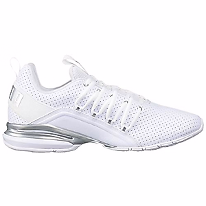 PUMA Mens Axelion Cross Trainer, PERF PUMA Mens White-PUMA Mens Silver, 9.5