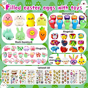 207pcs Easter Egg Fillers for Kids Toddlers Girls Boys ,Easter Egg Stuffers Easter Basket Stuffers Easter Gifts Toys Easter Hunt Party Supplies Classroom Exchange Gift