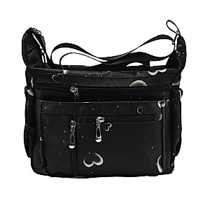 Fabuxry Purses and Shoulder Handbags for Women Crossbody Bag Messenger Bags (Floral-Heart)