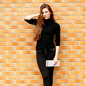 DQinLit Pearl Acrylic Clutch Purse - Elegant Evening Handbag Shoulder Bag for Wedding Dinner Party Prom White