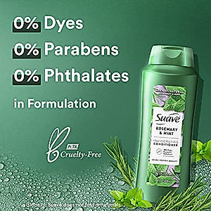 Suave Professionals Invigorating Conditioner for Dry, Damaged Hair Rosemary and Mint Paraben-free and Dye-free Deep Hair 28 oz