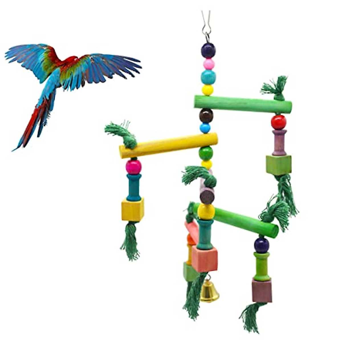 Bird Play Stand Wooden Swing Bird Toys Bird Toys Wooden Bird of 2 Bird Swings Wooden Bird Swing Swing Parrot Cage Wooden Toys Wooden Toys Wooden Playset Parrot Swing