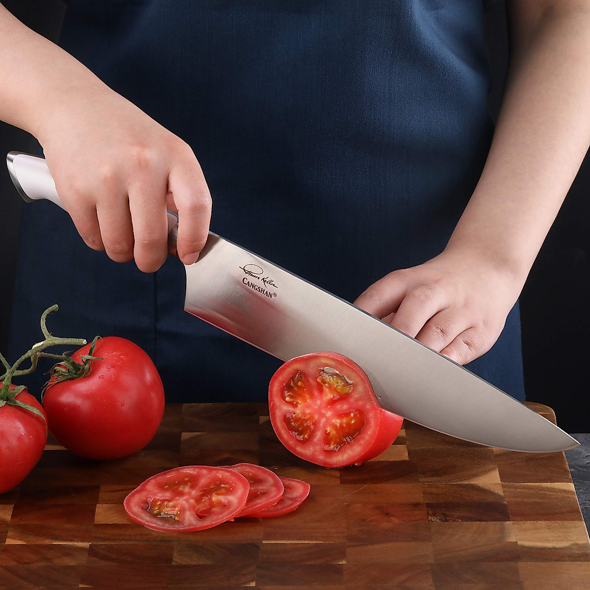 Cangshan Thomas Keller Signature Collection Swedish Powder Steel Forged, 10-Inch Chef's Knife, White