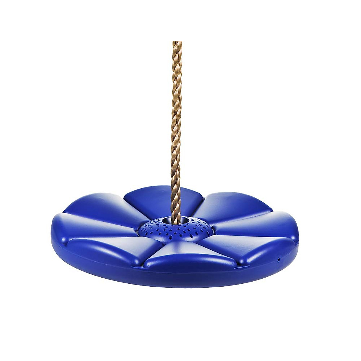 CTSC Climbing Rope Swing with Knot and Disc Swing Seat Set, Rope Ladder for Kids Outdoor Tree Backyard Playground Swing. Zip Line Seat for Kids. Sturdy & Safe (Blue)