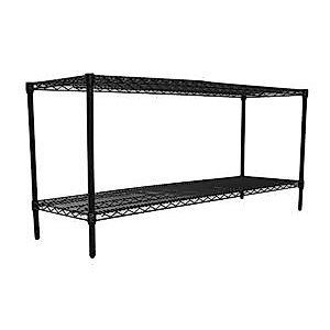 Omega Products Corporation 18" x 60" x 36" 2 Tier Black Wire Shelving