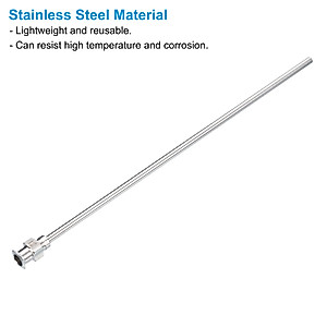 PATIKIL 12Ga x 5 Inch Stainless Steel Dispensing Needle Tips, 6Pcs Metal Glue Needle Tube Blunt Tips Luer Lock for Thick Glue Ink Lab, Silver