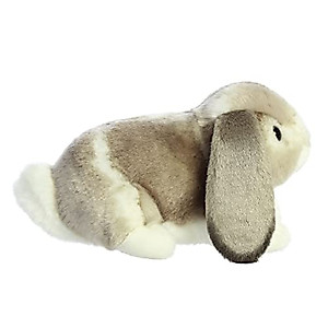 Aurora Miyoni 9" Grey Holland Lop Rabbit Stuffed Toy - Soft & Fluffy Polyester Animal Figure