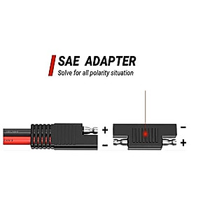PolyEnergy DC8mm to SAE Connector with DC5521 Converter Adapter Compatible with Explorer 160 240 500 1000 and GZ Portable Power Station Solar Generator Portable Solar Panel 12AWG Heavy Duty Cord