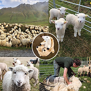 AGRIMONY Cute Shaved Sheep Stuffed Animals Kawaii Lamb Plush Toys Valentines Day Mothers Day Birthday Easter Funny Gifts for Kids Girls Boys Teens Women Small Plushies Sheep Decor