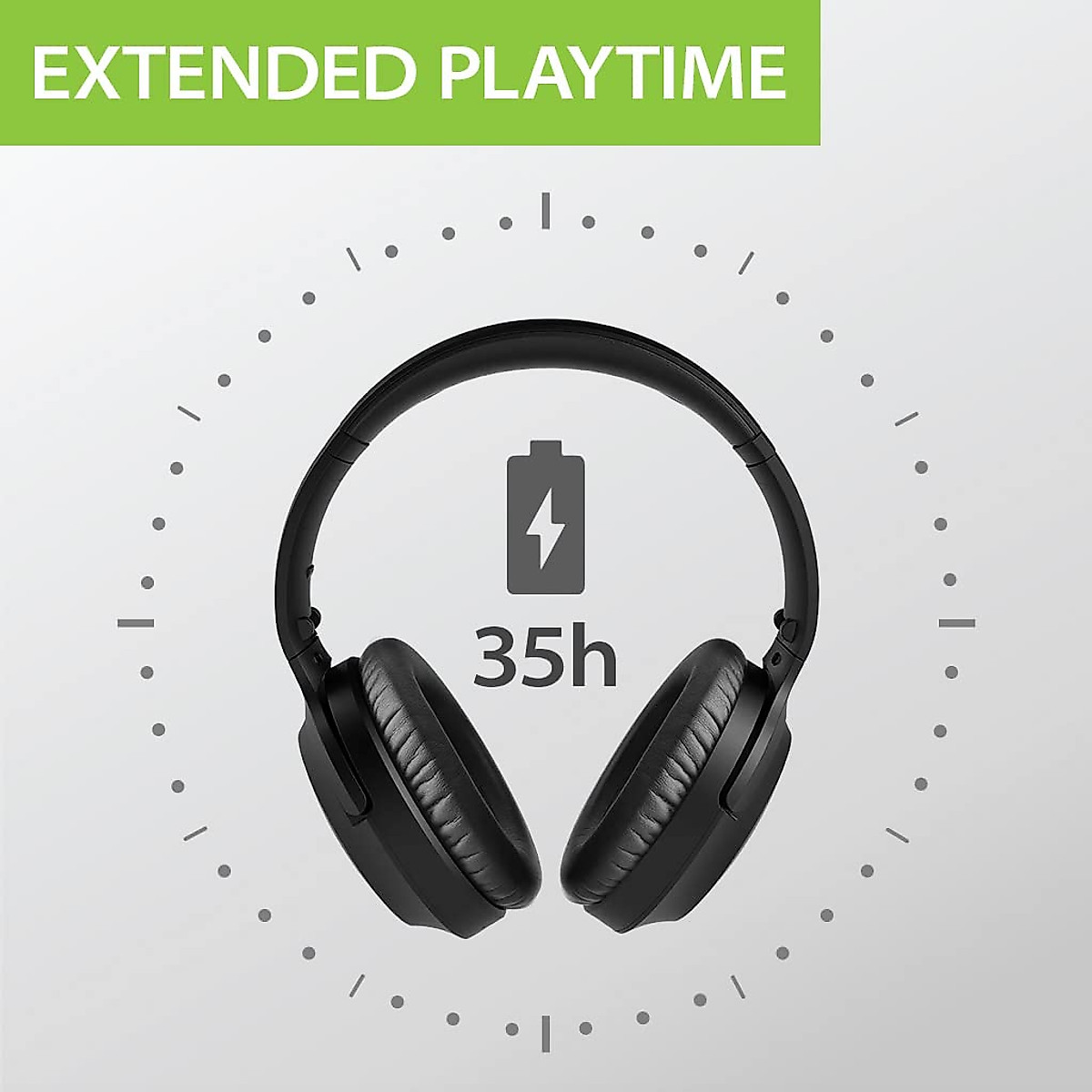 Avantree Aria - Bluetooth Noise Cancelling Over Ear Headphones with Microphone, Detachable Boom Mic for Business Calls, 35H Playtime, Wireless & Wired Headset for Phone PC Computer Laptop