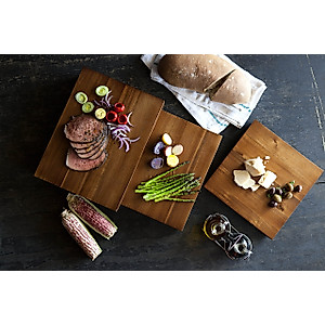 TOSCANA - a Picnic Time Brand Etage Nested Acacia Wood Serving Pedestals, Set of 3