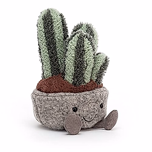 Jellycat Silly Succulent Columnar Cactus Stuffed Toy, 7 inches | Plant & Cactus Plush | Fun Décor & Gift