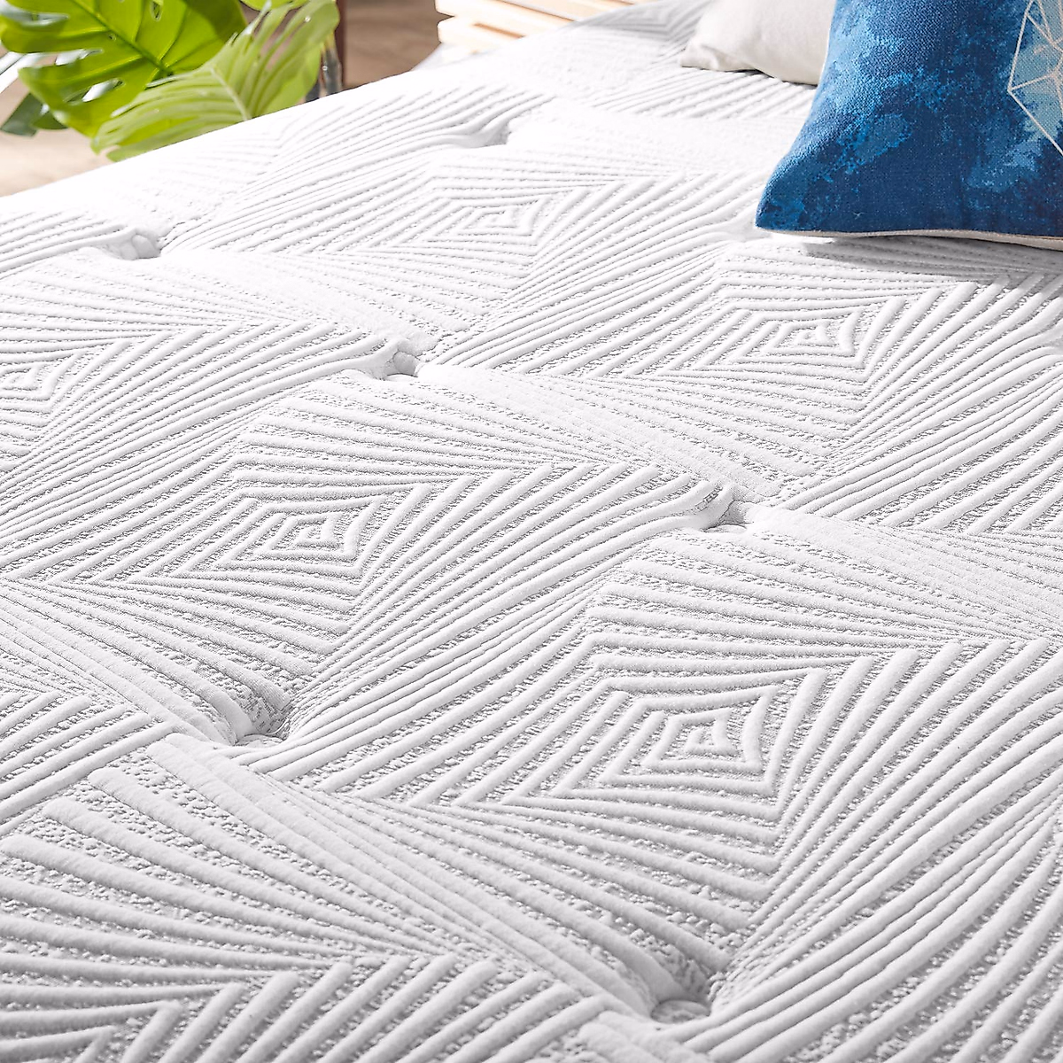 Mellow 12 Inch EIRA Hybrid Mattress Queen - Pocket Spring Gel Memory Foam, Plush Pillow Top, OEKO-TEX and CertiPUR-US certified