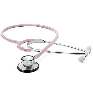 Dealmed General Exam Stethoscope – Professional Economy Dual-Head Medical Stethoscope with Lightweight Chestpiece, Flexible 32” Tubing & Comfort Eartips (Pink)