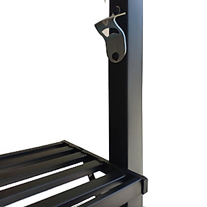 8'X5' Grill Gazebo Canopy, Grill Tent for Outdoor Grill, Double Tiered BBQ Gazebo with Steel Frame, Two Shelves, Nine Hooks and A Bottle Opener, Small Grill Shelter for Backyard, Patio (Brown)