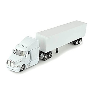 New Ray SS-15553D 1: 43 Long Haul Trucker - Peterbilt Model 387 (Plain White)