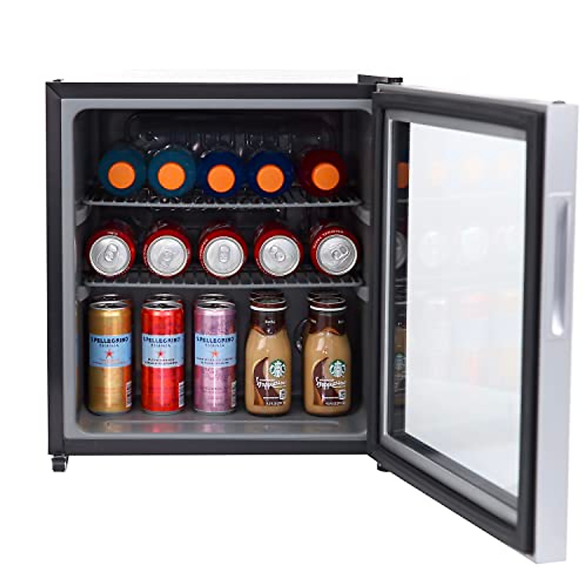 Avanti ARBC17T2PG 1.6 Cubic Foot Beverage Cooler Refrigerator, 20" x 18.3" x 17.3", Black