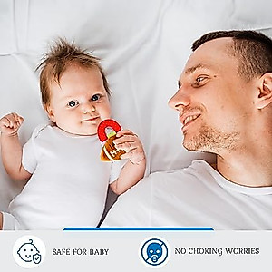 Wristy Buddy Teething Ring for Babies 0-6 8 10 12 Months | Cute Soft Football Teething Toys & Gloves | Baby Teething Relief Toy Pack | Infant Chew Toys for 3-6 Months, 1 2 3 Years