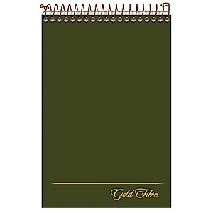Ampad Gold Fibre Steno Book, 6" x 9", Gregg Rule, Green Cover, 100 Sheets (20-806R)