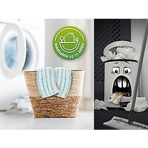 Leifheit Profi Micro Duo Wiper, Folded, for All Smooth Floors, Replacement Cover, 55126, XL 42, Blue