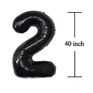 21 Number Balloons Black Big Giant Jumbo Big Large 21 Foil Mylar Helium Number Balloons Black 21st Birthday Party Anniversary Events Decorations for Men